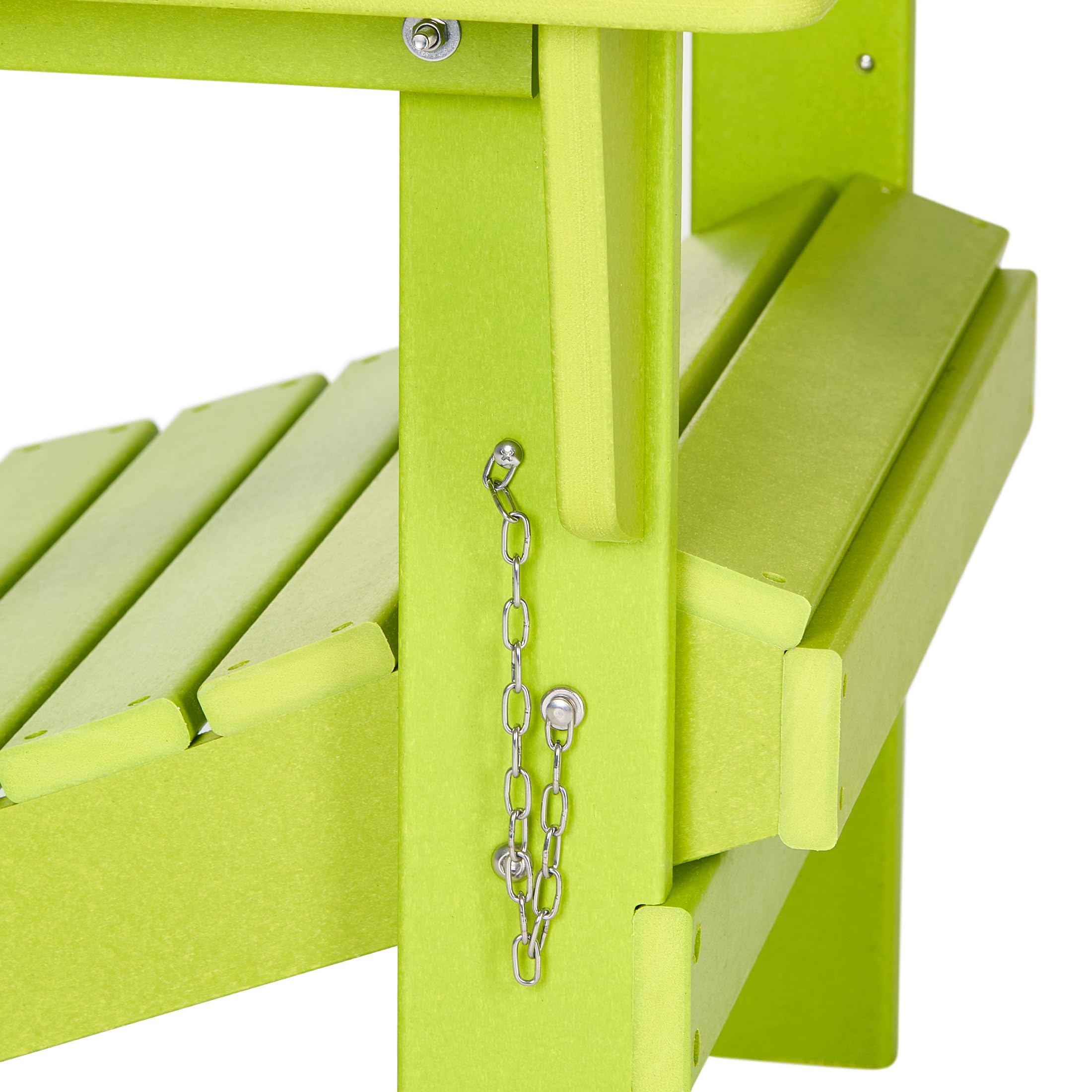 WestinTrends Malibu 2-Piece Set Outdoor Folding Poly Adirondack Chair, Lime