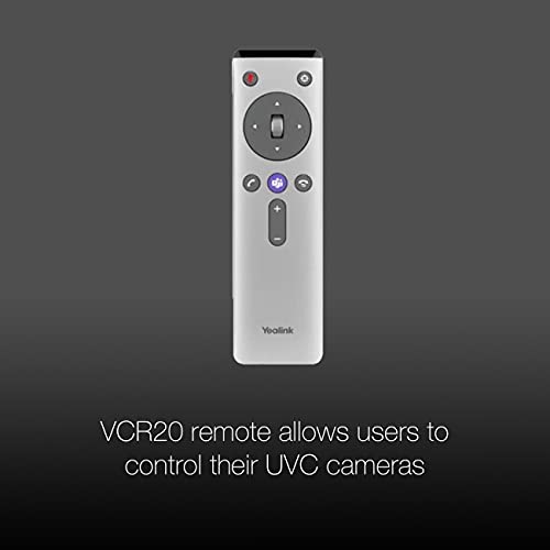 GTW Yealink A30-010-TEAMS all-in-one Collaboration bar with VCR20 remote, Connects to Deskphone, PC/Mac, Softphones - Works with Teams, Zoom, RingCentral, 8x8, Vonage, Microfiber Included