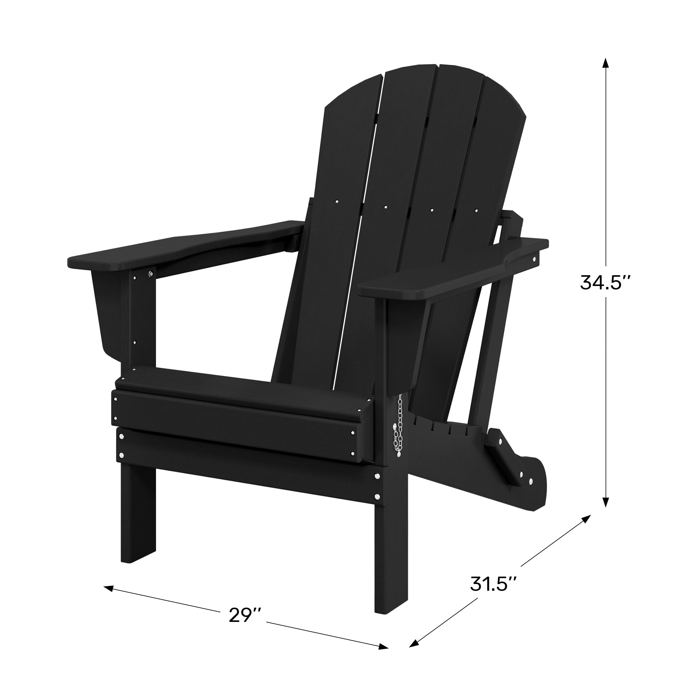 WestinTrends Malibu 2-Piece Set Outdoor Folding Poly Adirondack Chair, Lime