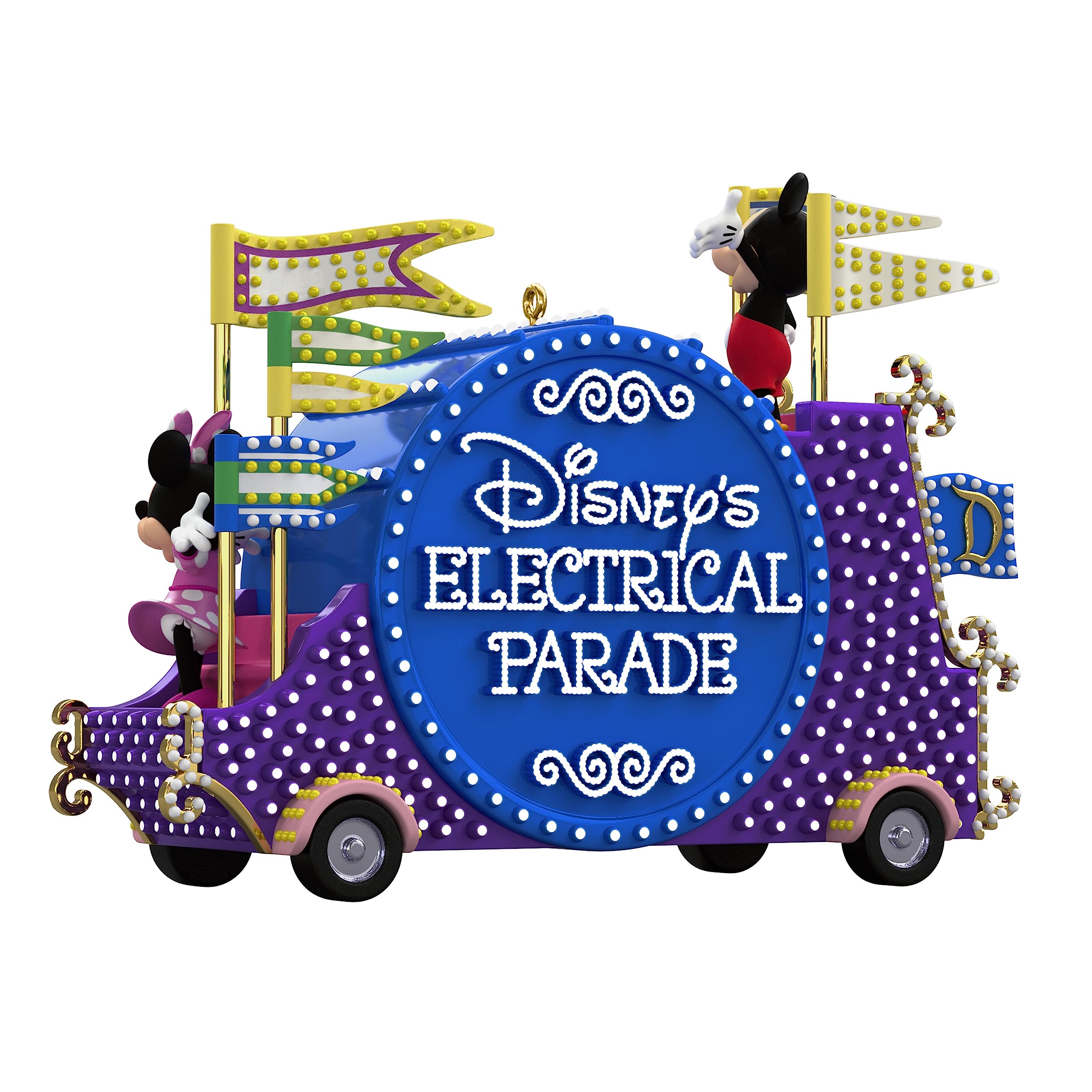 Hallmark Keepsake Christmas Ornament 2023, Disney Mickey Mouse Disney's Electrical Parade Musical With Light, Gifts for Disney Fans