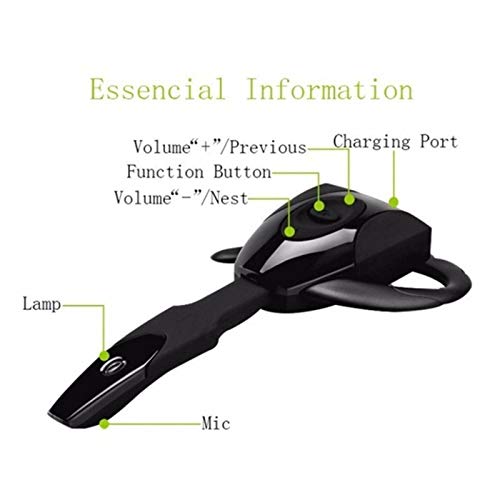 NC Earhook Headset Bluetooth Headset with Microphone Bluetooth Hands-Free Headset Rechargeable Long Standby Driving Car High Sensitivity Business Headset