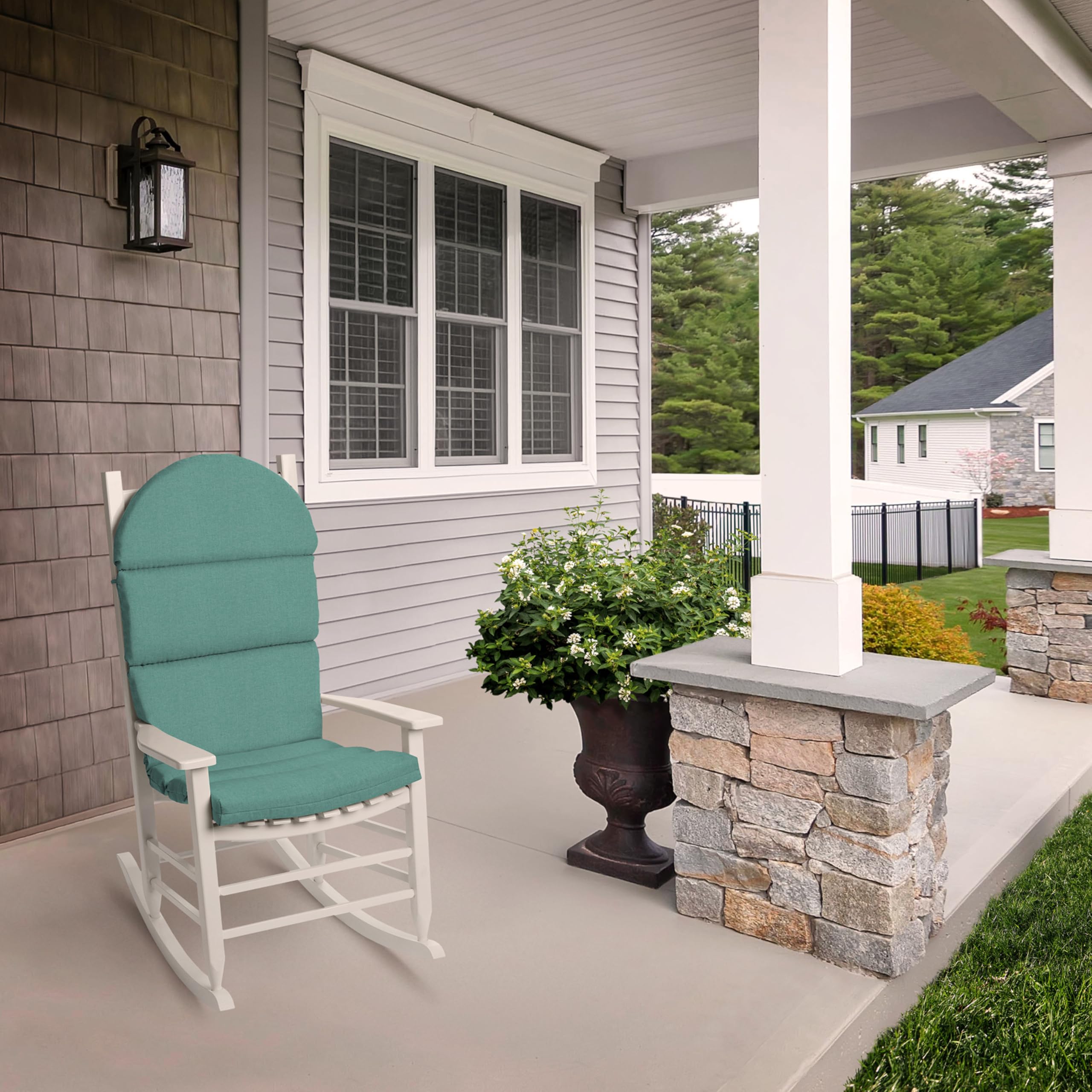 ARDEN Oceantex Adirondack Chair Cushion, 21.5 x 19, Rain-Proof, Fade Resistant, Cushions for Adirondack and Rocking Chairs 19 x 21.5, Seafoam Green
