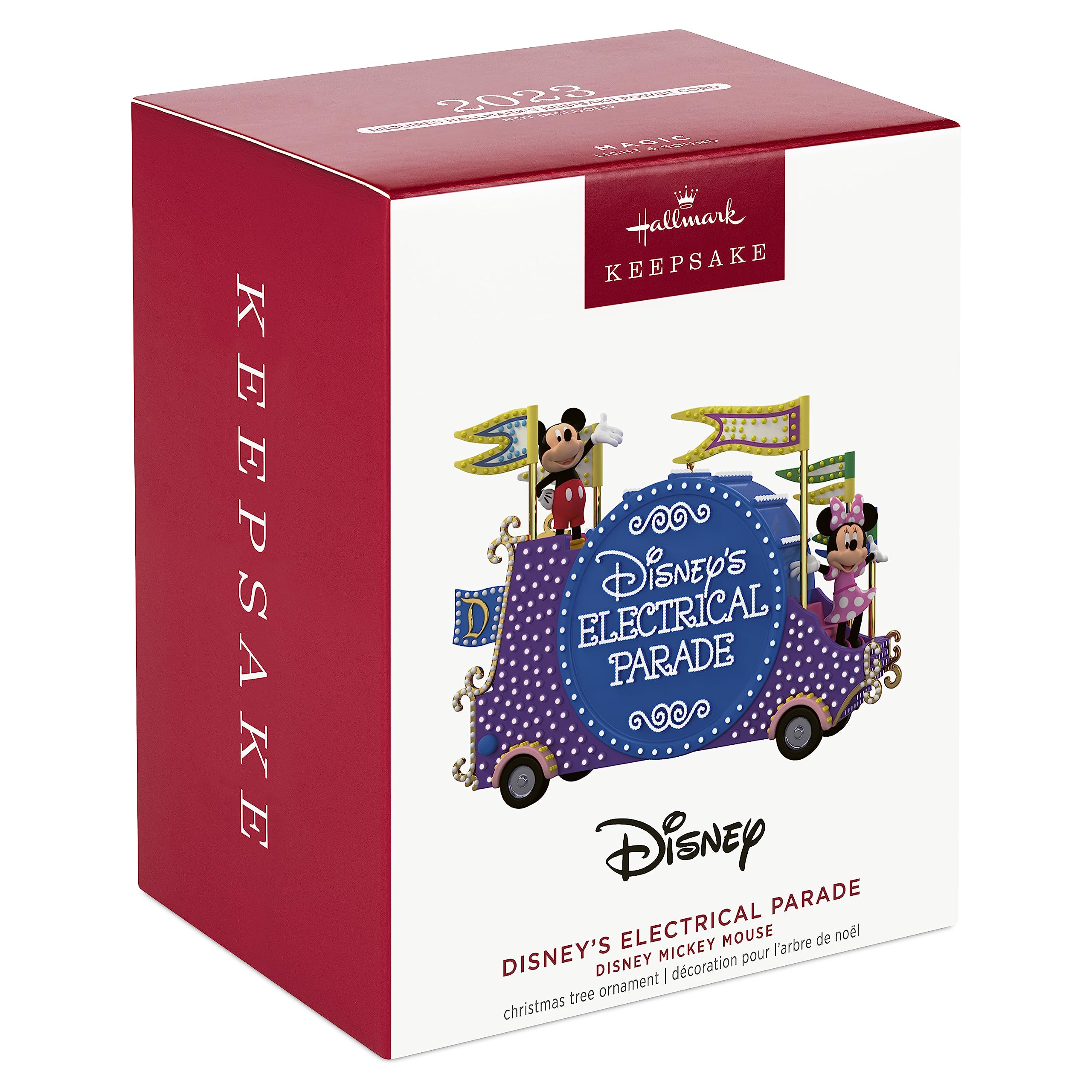 Hallmark Keepsake Christmas Ornament 2023, Disney Mickey Mouse Disney's Electrical Parade Musical With Light, Gifts for Disney Fans