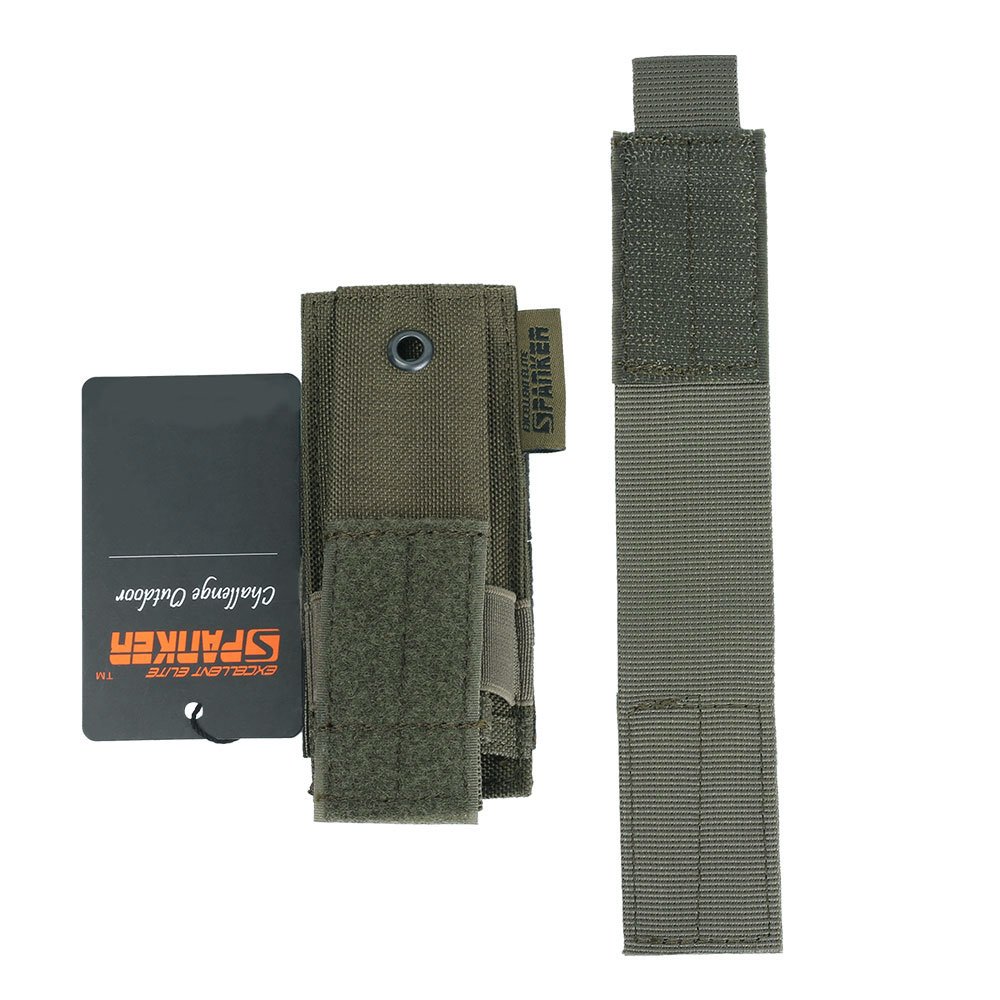 EXCELLENT ELITE SPANKER Molle Single/Double Pistol Mag Pouch Tactical Magazine Pouch Tool Organizer Holder (Single Ranger Green)