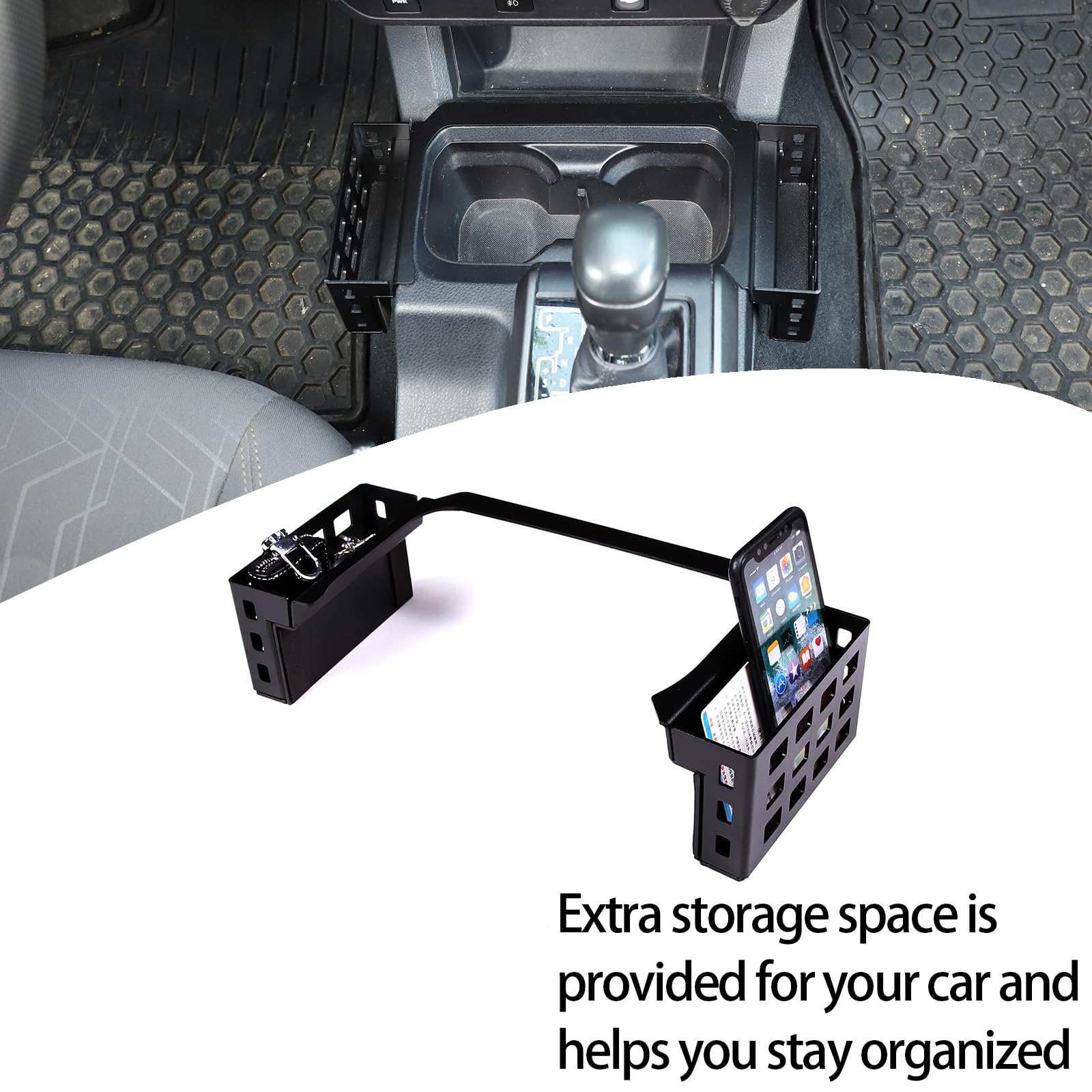 Lcojicep Central Control Storage Box Compatible with Tacoma 2016-2022 Central Control Side Storage Box Gear Shifter Console Organizer Tray,Interior Organizer Accessories