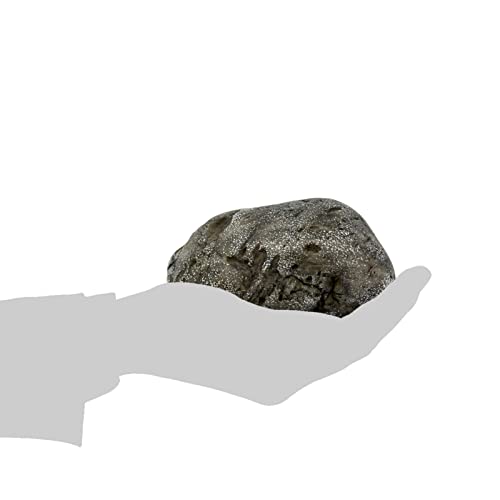 PANGAEA Key Hider Fake Rock, Weatherproof and Safe for Spare Keys, Real Look and Feel Stone, Garden, Outdoor, Geocaching (Type-B Black, 1 Pack)
