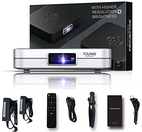 Portable Projector 3D Blu-ray/4K Super Color, 600ANSI(9500LM) Projector Cinema-Grade True 3D-300-inch Super-Color Blu-ray Experience, Support Side Projection/Wireless Same Screen HiFi Speaker