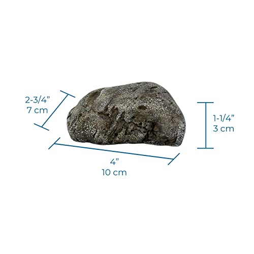 PANGAEA Key Hider Fake Rock, Weatherproof and Safe for Spare Keys, Real Look and Feel Stone, Garden, Outdoor, Geocaching (Type-B Black, 1 Pack)