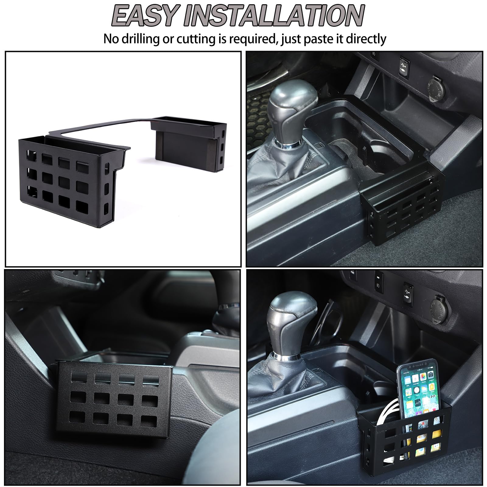 Lcojicep Central Control Storage Box Compatible with Tacoma 2016-2022 Central Control Side Storage Box Gear Shifter Console Organizer Tray,Interior Organizer Accessories