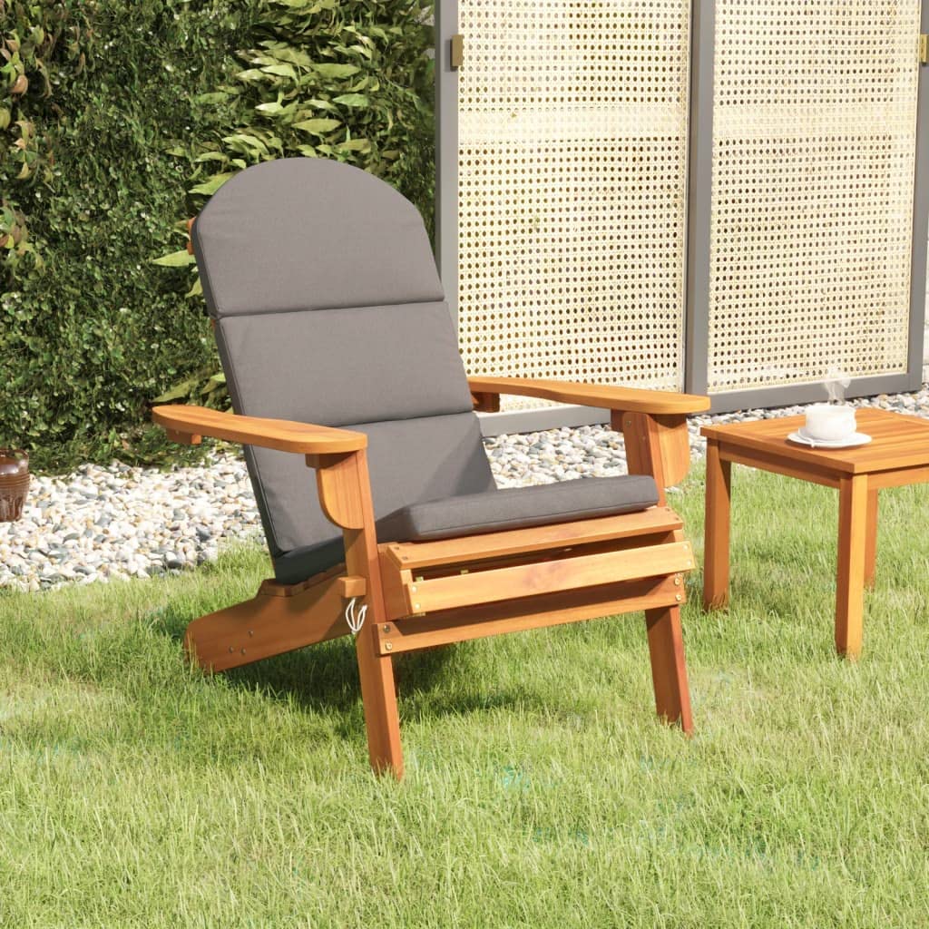 VRAXO Adirondack Patio Chair with Cushions Solid Wood Acacia,Outdoor Chairs-25.96lbs