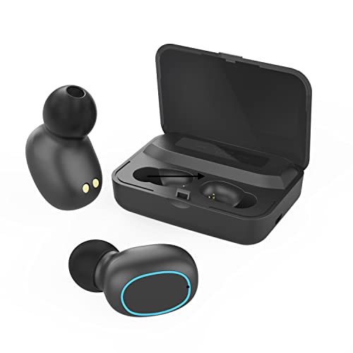 Laud True Wireless Earbuds – Sound ProBuds Compatible with iOS & Android - Built-in Microphone - Portable Charging Case with Digital Display - Black