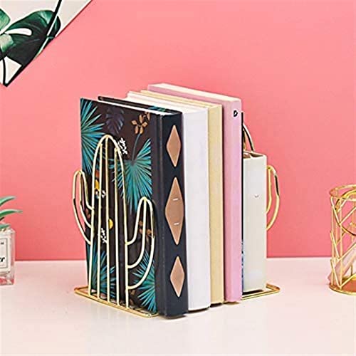 WJCCBJQXW Bookends 2pcs Decorative Bookends Metal Decorative Book Ends Dividers Holders for Shelves Dispensers Display for Library Office