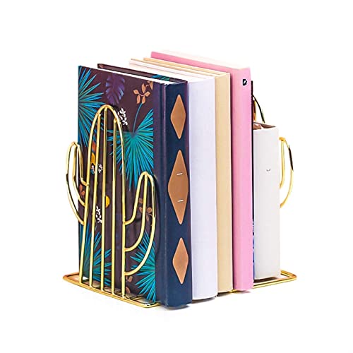 WJCCBJQXW Bookends 2pcs Decorative Bookends Metal Decorative Book Ends Dividers Holders for Shelves Dispensers Display for Library Office