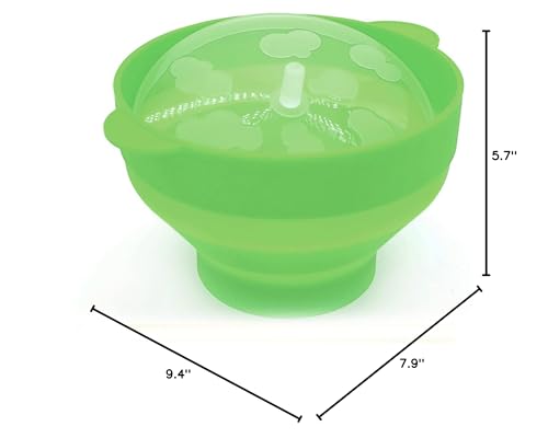 Microwave Silicone Popcorn Popper,Microwave Popcorn Popper, Collapsible Silicone Popcorn Maker Bowl with Handle Lid, High Temperature Resistant, Air Popcorn Maker, for Oven, Microwave Oven, micro