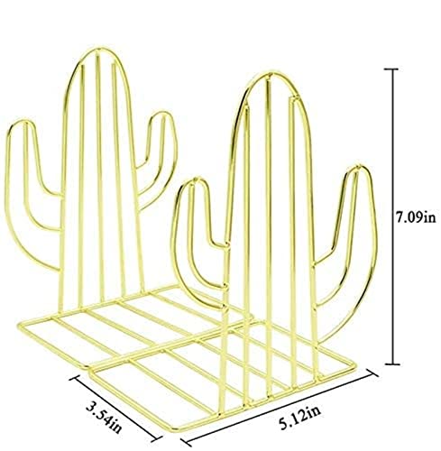 WJCCBJQXW Bookends 2pcs Decorative Bookends Metal Decorative Book Ends Dividers Holders for Shelves Dispensers Display for Library Office
