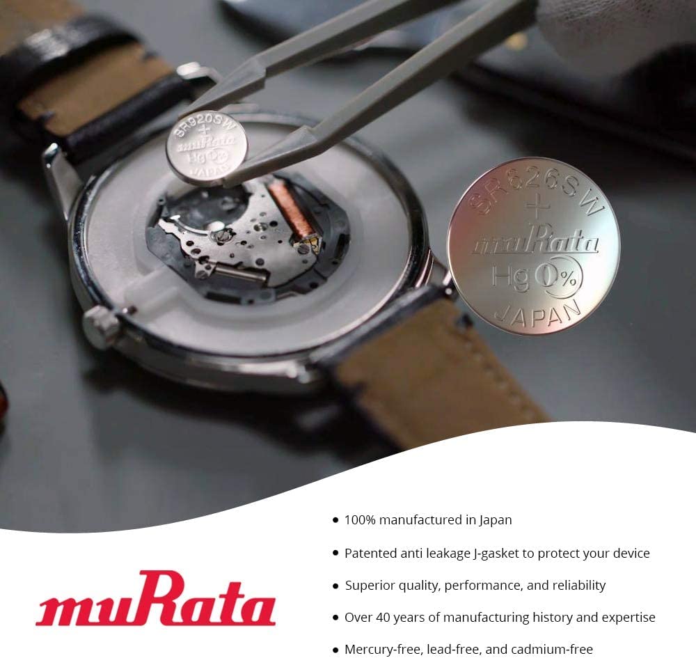 Murata 389/390 SR1130/W/SW Battery 1.55V Silver Oxide Watch Button Cell - Replaces Sony 389/390 (2 Batteries)