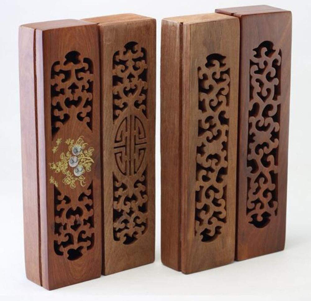 Black Temptation [Flower] Wooden Chopsticks Box Flatware Storage Box Cutlery Organizer Case