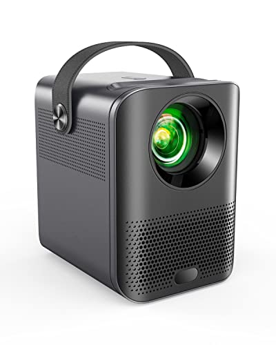 Portable Projector Native 1080p 4K Supported, 2.4G/5G WiFi Projector, 9000Lumens, 4D Keystone Correction, Zoom, 120" Big Screen Home Theater Projector Compatible with HDMI, USB, TV Stick