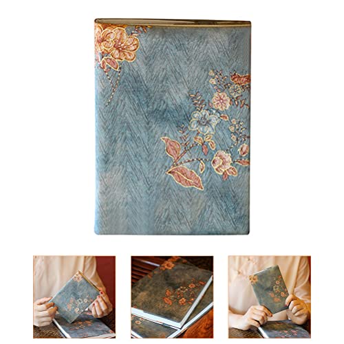 LUOZZY Cloth Book Cover Adjustable Notebook Cover A6 Cloth Book Sleeve Flower Print Washable Book Protector