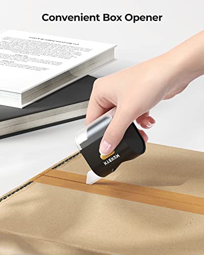 MUNBYN Identity Theft Protection Roller Stamp with a Box Opener, Identity Protection Roller Stamp Including 3 Pack Refills, Confidential Security Stamp Roller for Privacy and ID Security(Black)