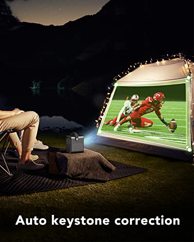 Portable Projector Native 1080p 4K Supported, 2.4G/5G WiFi Projector, 9000Lumens, 4D Keystone Correction, Zoom, 120" Big Screen Home Theater Projector Compatible with HDMI, USB, TV Stick