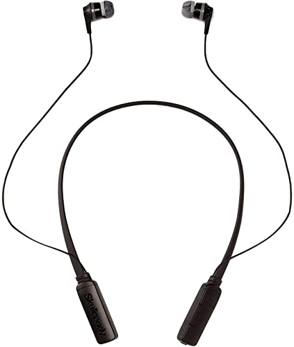 Skullcandy Ink'd+ Bluetooth Wireless Earbuds with Microphone, Noise Isolating Supreme Sound, 8-Hour Rechargeable Battery, Lightweight with Flexible Collar, Non-Retail Packaging - Black