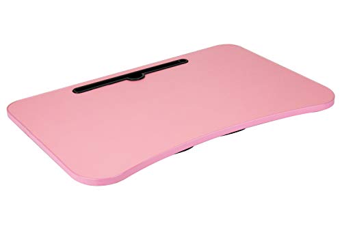 Mind Reader Woodland Collection, Portable Laptop Desk/Breakfast Table, Collapsible, Portable, Folding Legs, Pink