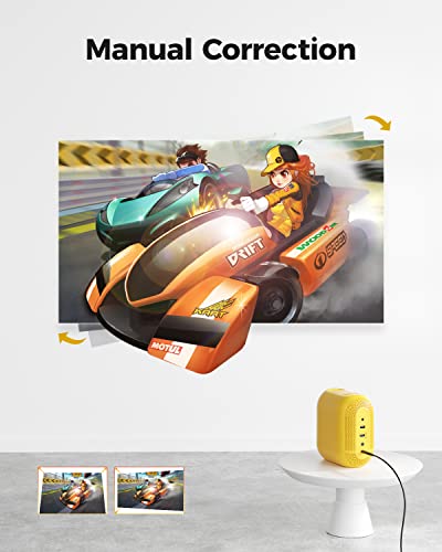 Pokitter Mini Projector Video Portable Projector with 5W Speaker ,1080P Supported ,Home Theater Movie Projector Compatible with HDMI,VGA,USB,AV,Laptop,Smartphone,Xbox