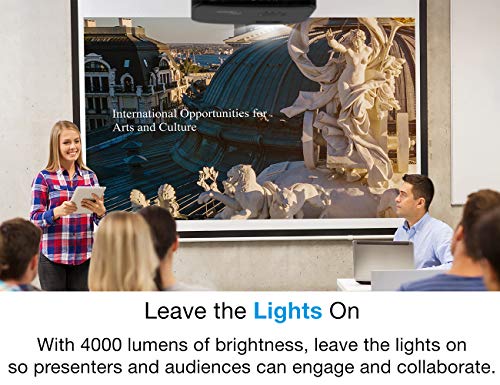 Optoma S336 SVGA Bright Professional Projector | Lights-On Viewing with 4000 Lumens | Latest DLP Technology | Business Presentations, Classrooms, or Home | 15,000 Hour lamp Life | Speaker Built in