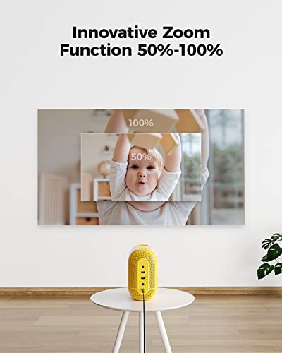 Pokitter Mini Projector Video Portable Projector with 5W Speaker ,1080P Supported ,Home Theater Movie Projector Compatible with HDMI,VGA,USB,AV,Laptop,Smartphone,Xbox