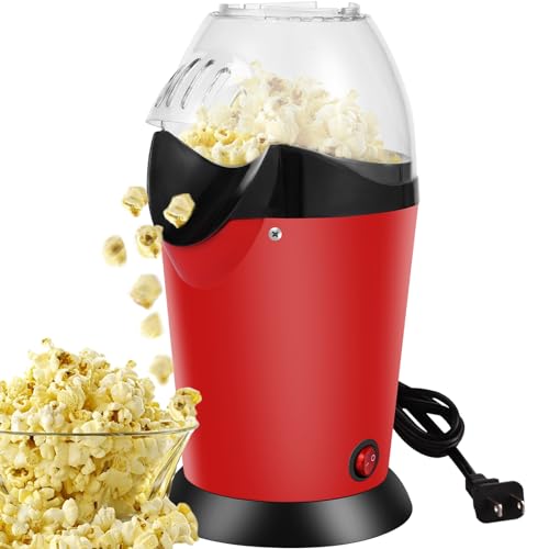 Ghojet Hot Air Popcorn Maker 1200W Electric Popcorn Maker High Explosion Rate Popcorn Maker Machine Portable Air Popper Popcorn Maker Mini Popcorn Popper Machine with Measuring Cup for Home Movie Part