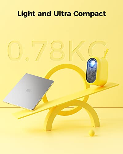 Pokitter Mini Projector Video Portable Projector with 5W Speaker ,1080P Supported ,Home Theater Movie Projector Compatible with HDMI,VGA,USB,AV,Laptop,Smartphone,Xbox