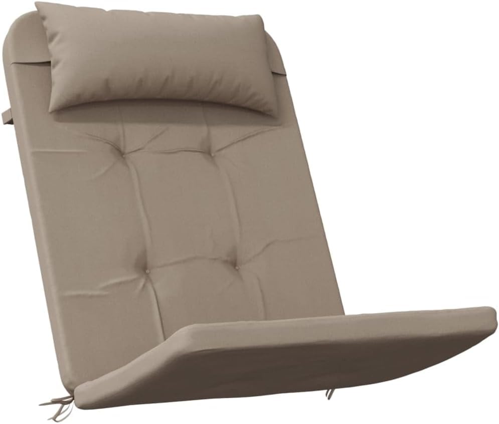 CHARMMA Adirondack Chair Cushions 2 pcs Taupe Oxford Fabric, Decor