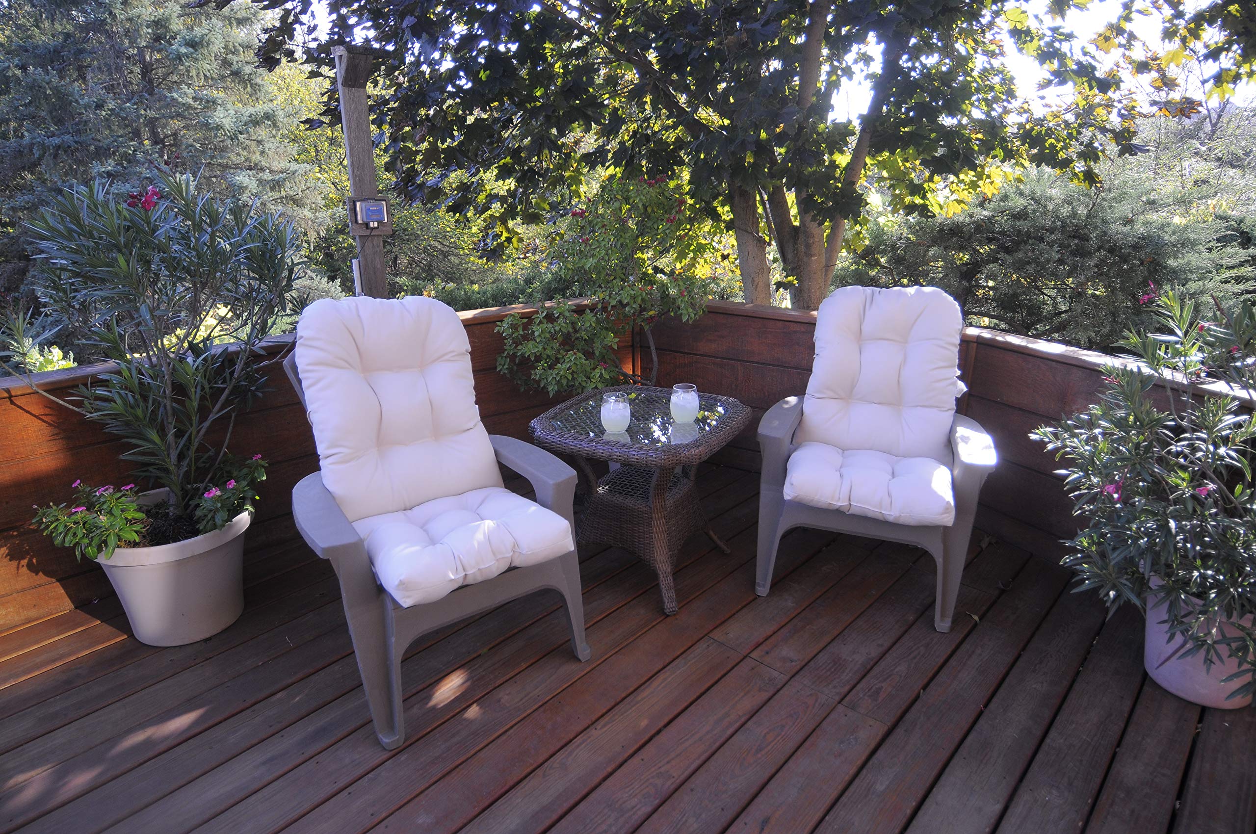 College Covers Indoor/Outdoor Adirondack Patio Seat Cushion, 1 Count (Pack of 1), Cream