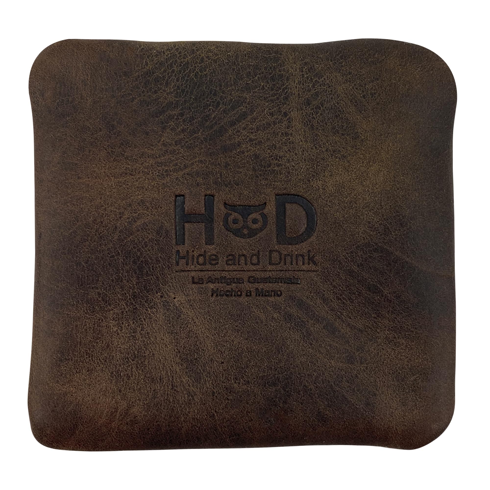 Hide & Drink, Slash Zippered Pouch, Change Holder and Storage for Pocket and Purse Organization with Zipper, Full Grain Leather, Handmade, Bourbon Brown