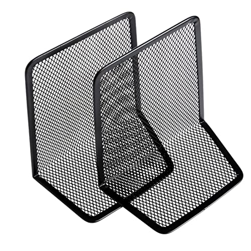 Wonzonewd File Sorters Metal Desk Organizer Desktop Office Home bookends bookends Black bookends
