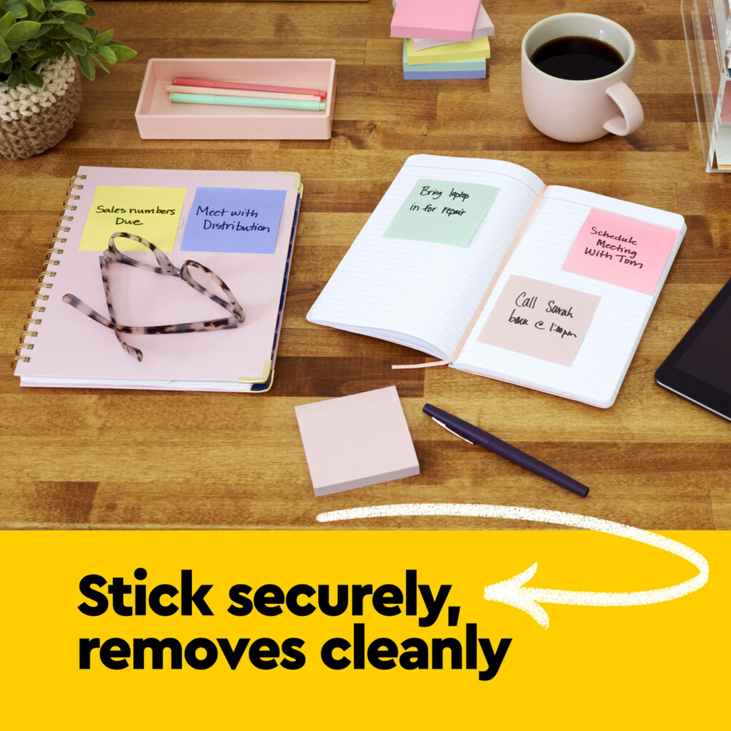Post-it Pop-up Notes, 4 in x 6 in, 5 Pads, America's #1 Favorite Sticky Notes, Canary Yellow, Clean Removal, Recyclable (660-5PK)