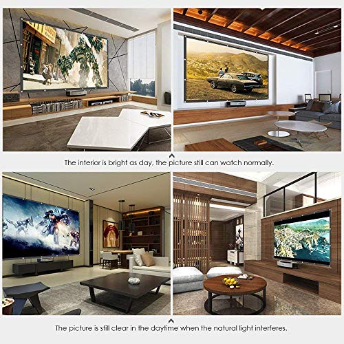 IGREAT 200 inch Portable Outdoor Projector Screen, 16:9 Folding HD Big Size Movie Screen for Home Theater Office Presentation