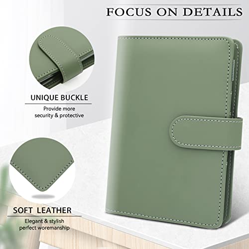 Budget Binder with Zipper Envelopes,Cash Envelopes for Budgeting, Money Organizer for Cash, A6 Budget Binder with 8pcs Cash envelopes, 12pcs Expense Trackers, 23pcs Label Stickers