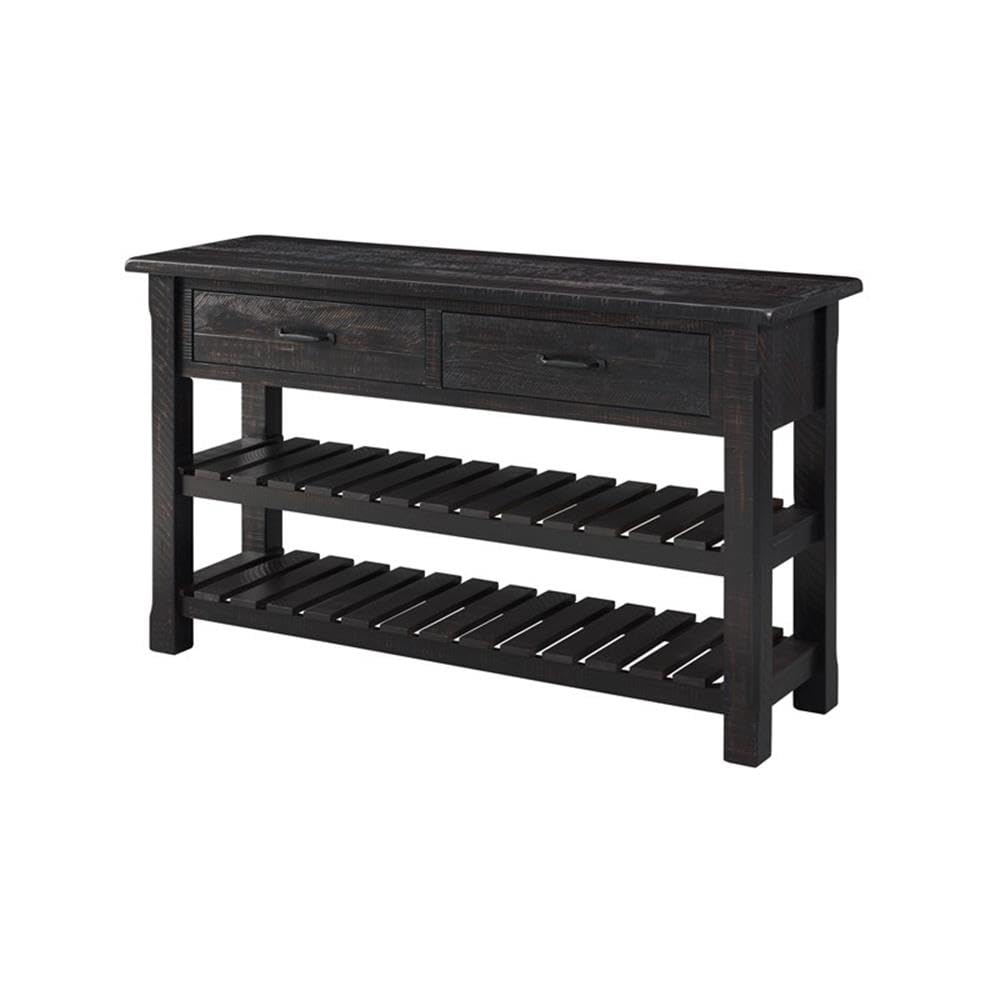 Martin Svensson Barn Door Solid Wood Sofa Console Table Antique Black