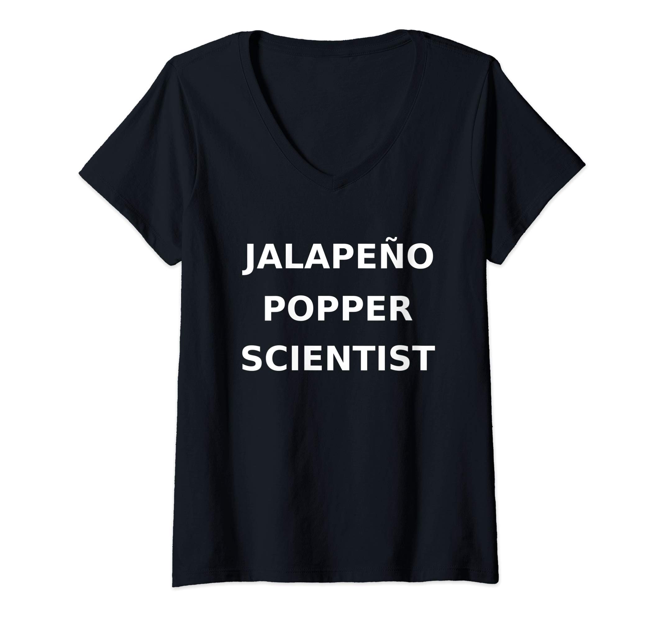 Womens Jalapeno Popper Scientist Funny Gag Gift Junk Food V-Neck T-Shirt