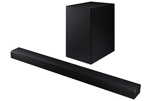 Samsung SP-LSP7T 120" The Premiere 4K Smart Laser Short-Throw Projector with a Samsung HW-A550 2.1ch Black Wireless Soundbar with Subwoofer (2021)