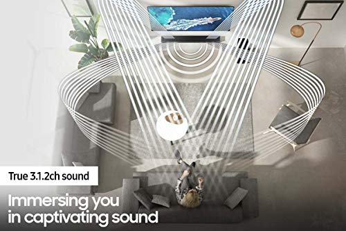 Samsung SP-LSP9T 130" The Premiere 4K Smart Laser Short-Throw Projector with a Samsung HW-Q600A 3.1.2 Ch Dolby Atmos Soundbar with Wireless Subwoofer (2021)