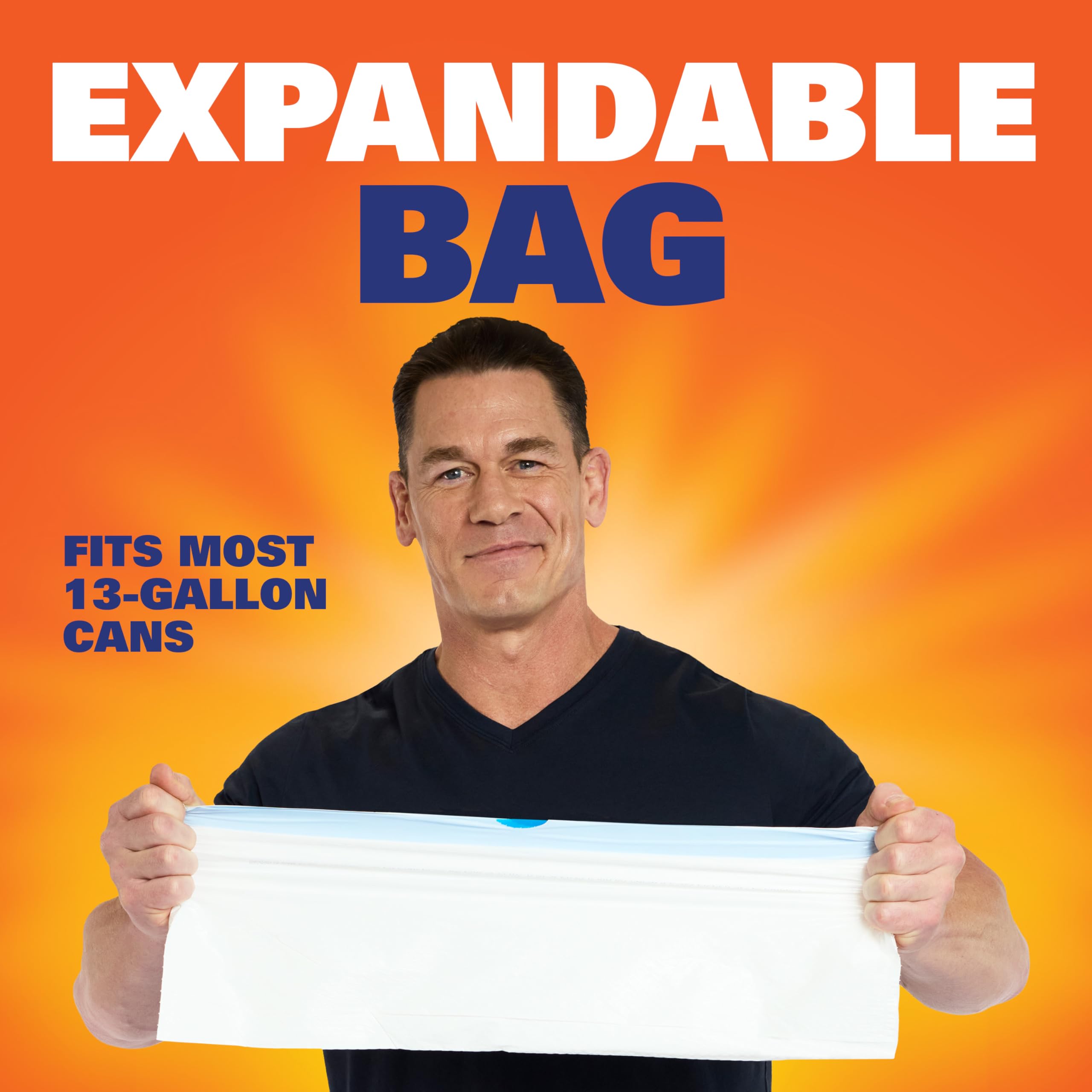 Hefty Ultra Strong 13 Gallon Trash Bags, Tall Kitchen Trash Bags 13 Gallon Size, Resist Leaks, Punctures, and Rips, Continuous Odor Control, White, Fabuloso Lemon Scent, 80 Bags