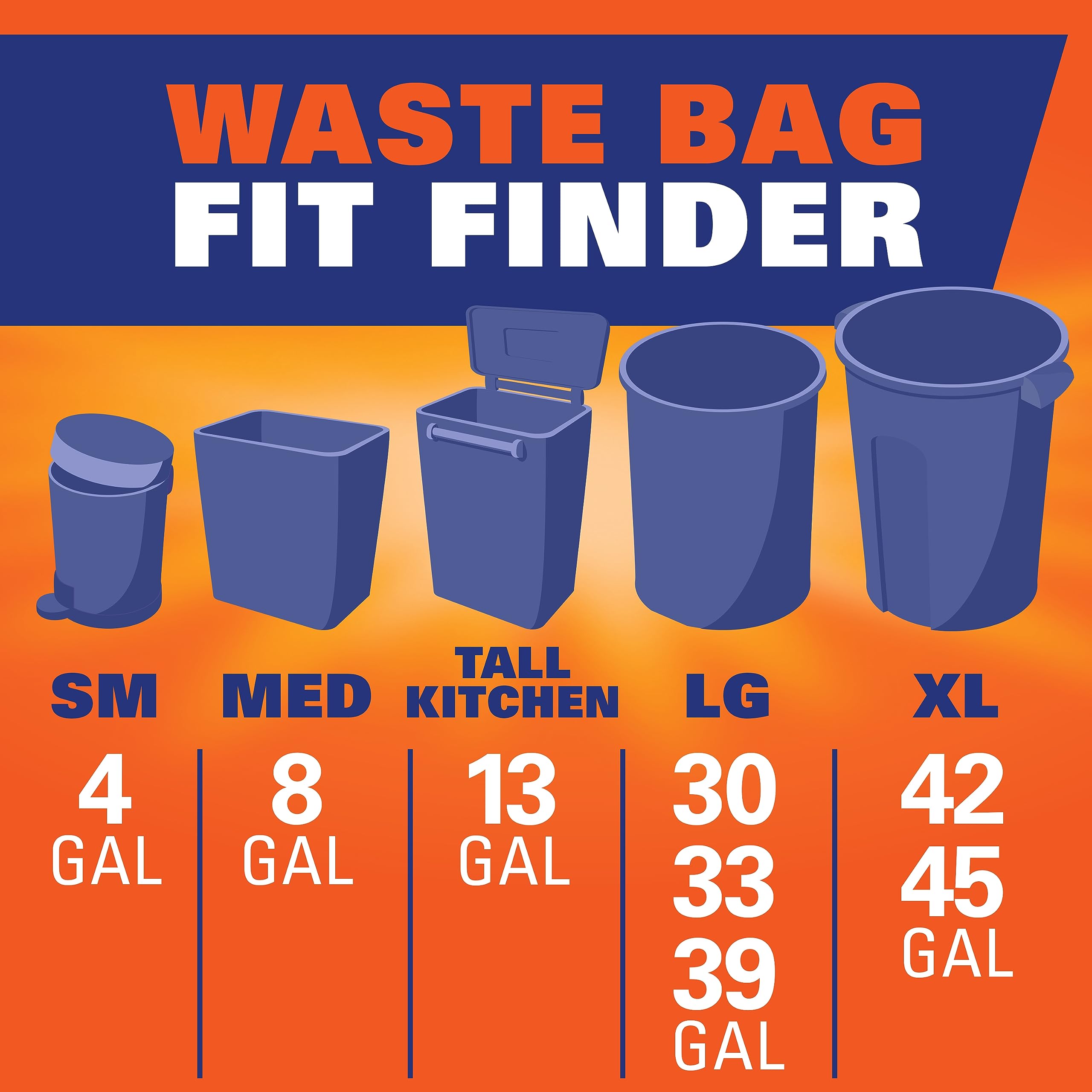 Hefty Ultra Strong 13 Gallon Trash Bags, Tall Kitchen Trash Bags 13 Gallon Size, Resist Leaks, Punctures, and Rips, Continuous Odor Control, White, Fabuloso Lemon Scent, 80 Bags