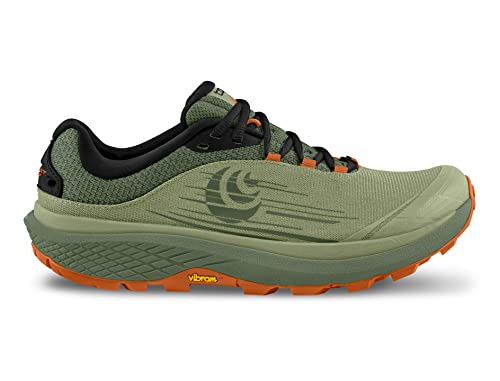 Topo Athletic Men's Pursuit Comfortable Zero Drop Trail Running Shoes, Athletic Shoes for Trail Running, Olive/Clay, Size 9