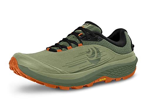 Topo Athletic Men's Pursuit Comfortable Zero Drop Trail Running Shoes, Athletic Shoes for Trail Running, Olive/Clay, Size 9