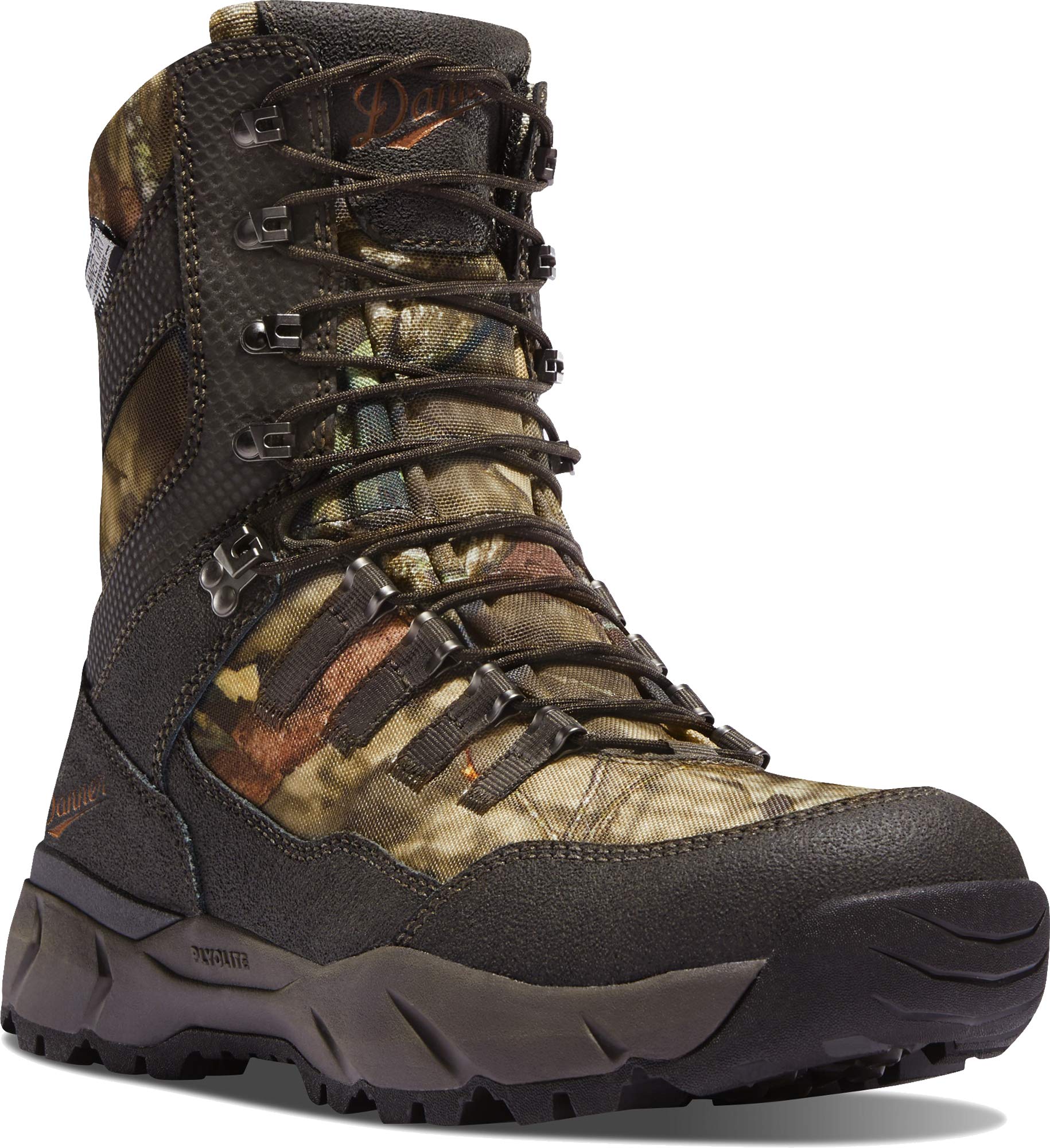 Danner Vital 8” Waterproof Hunting Boots for Men Insulated with 400g Thinsulate Ultra, Leather & Textile Upper, Comfort Footbed & Traction Outsole, Mossy Oak Break-Up Country - 9 D