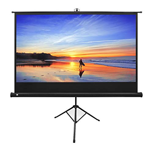 KODAK 80â Projection Movie Screen Premium Portable Lightweight White 16:9 HD 4K Projector Screen, Adjustable Tripod Stand & Storage Carry Bag | Easy Assembly for Home, Office, School & Church