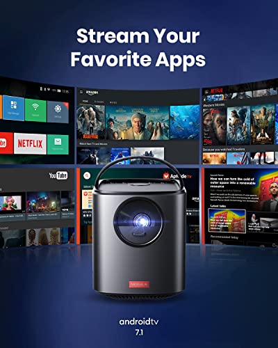 Outdoor Projector, Anker Nebula Mars II Pro 500 ANSI Lumen Portable Projector, Native 720P, 40-100 Inch Image TV Projector, Movie Projector with WiFi and Bluetooth, 3Hr Video Playtime, Watch Anywhere